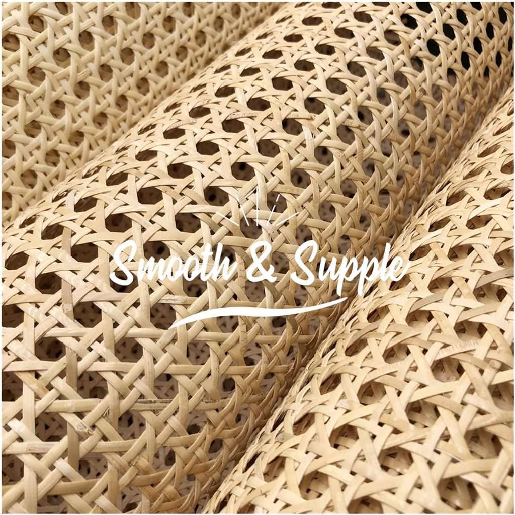 24" Width Rattan Webbing for Caning Projects - Natural Pre Woven