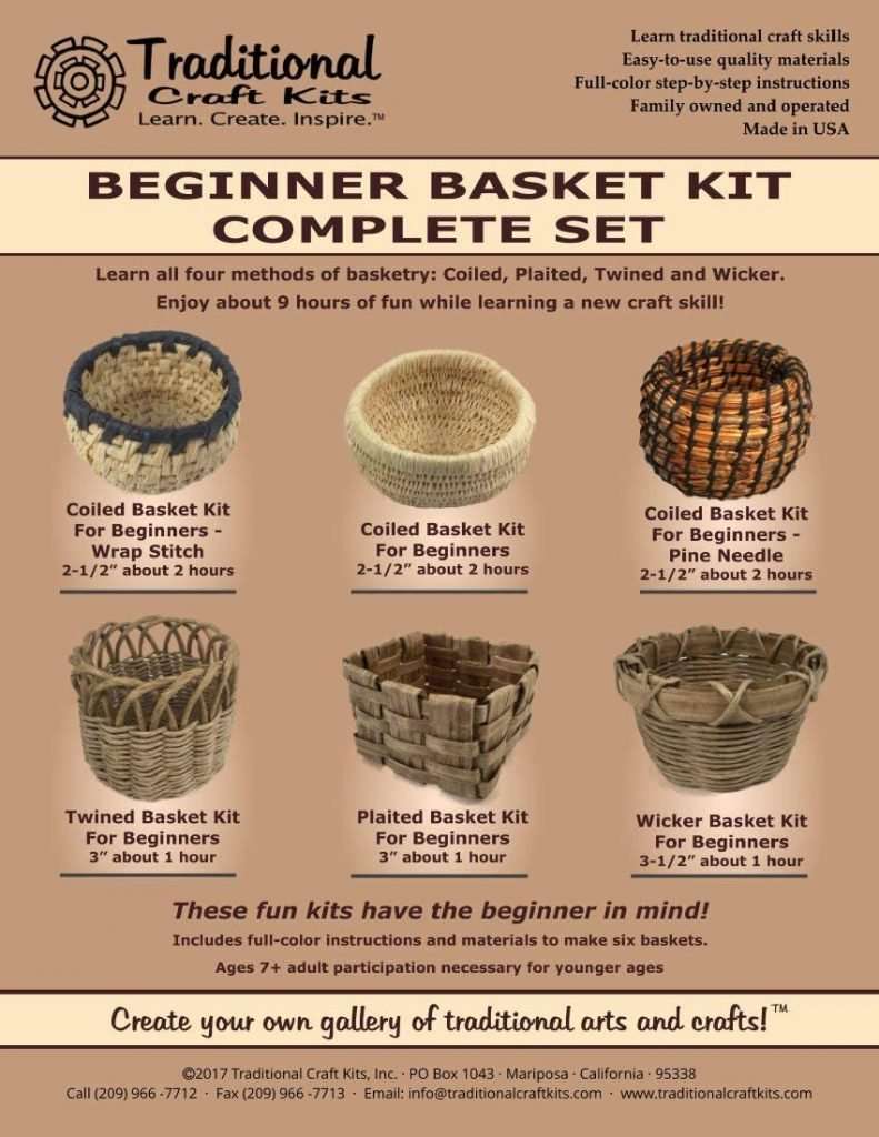 Traditional Craft Kits Beginner Coil Basket Kit - Basket Making Kit