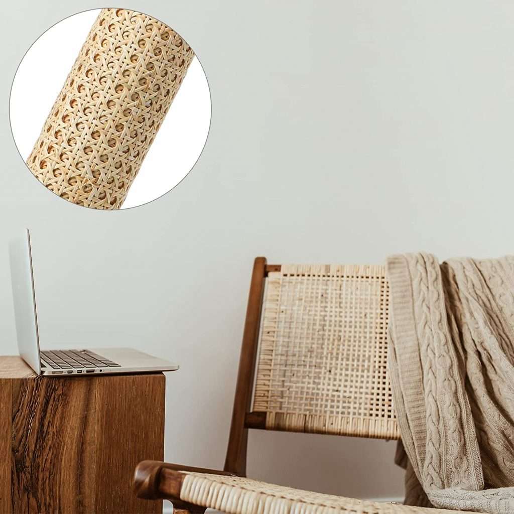 Width Rattan Webbing for Caning Projects Nature Pre Woven