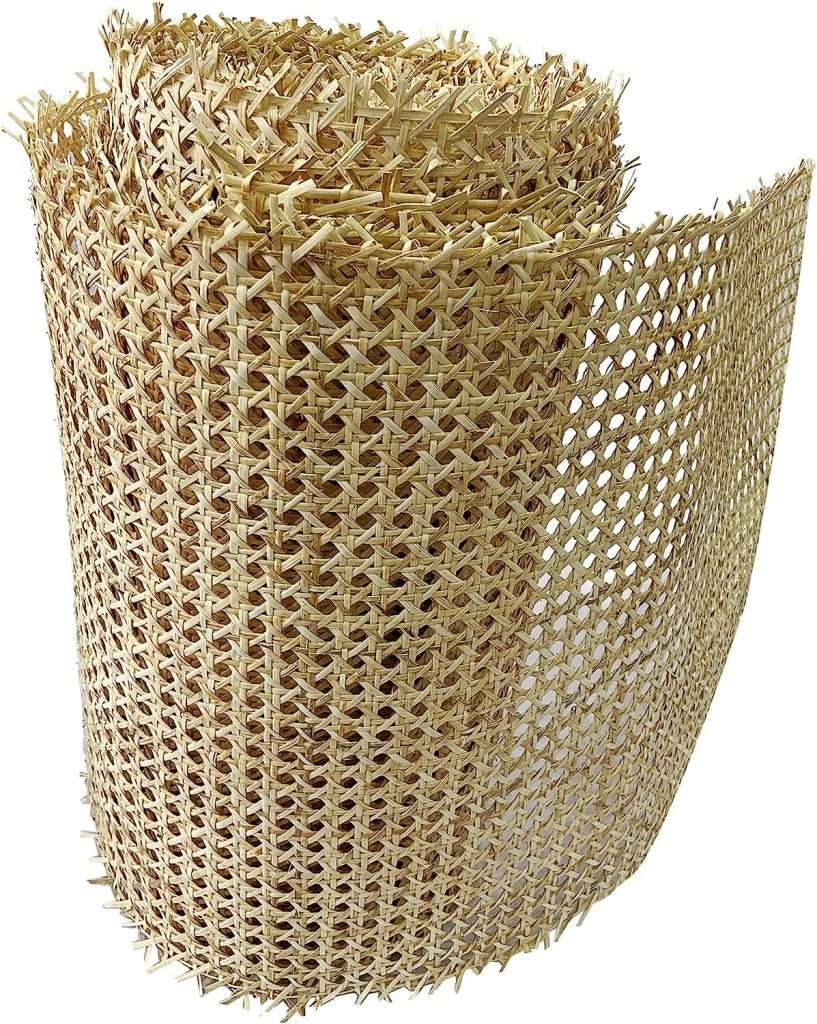 18" Width Rattan Webbing for Caning Projects Natural Pre Woven