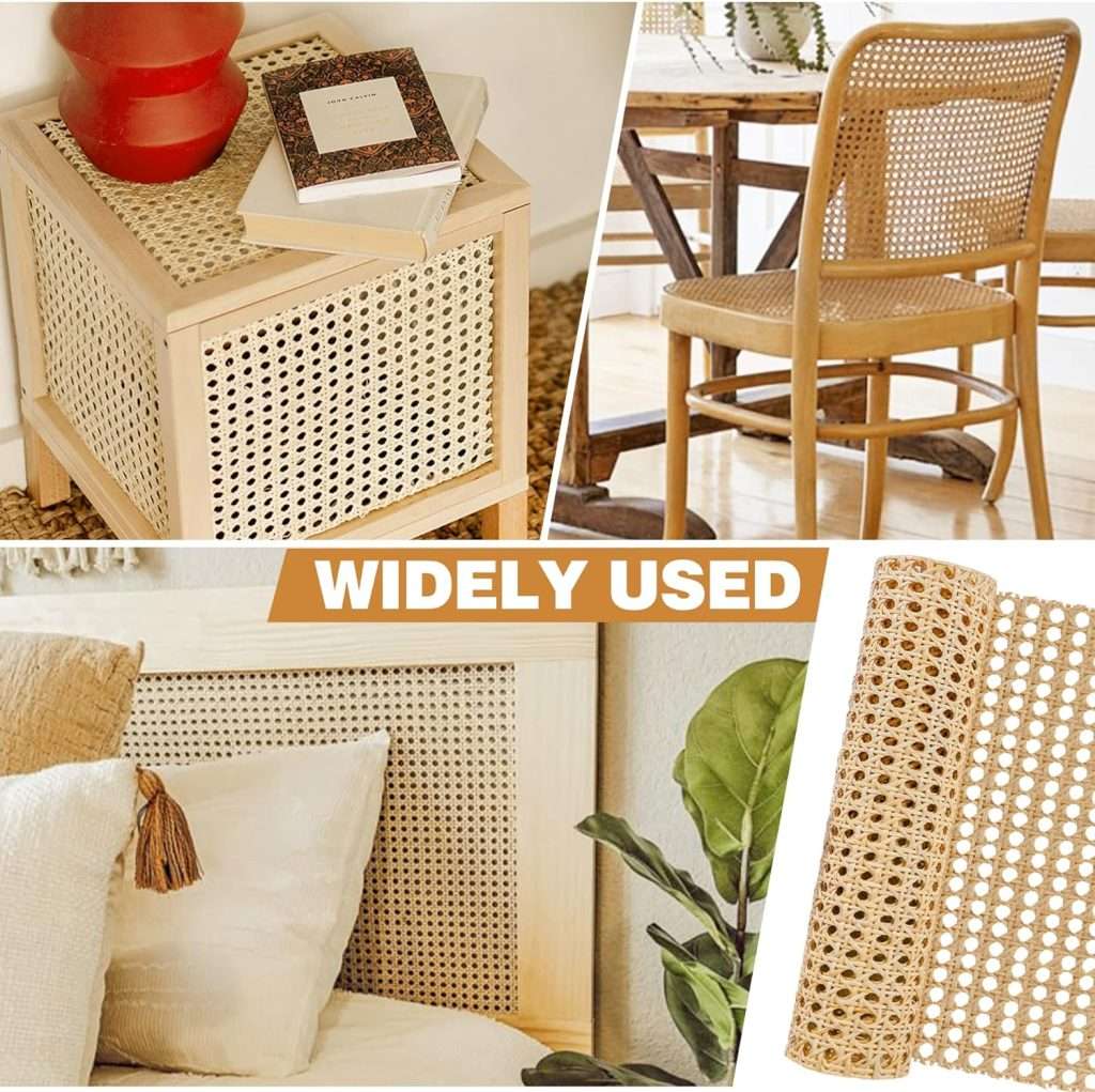 14" Width x 3.3 Feet Cane Rattan Webbing Roll for Caning Projects