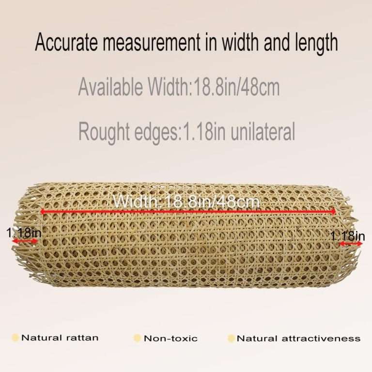 18" Widthx1Feet Open Natural Rattan Webbing Cane Webbing Roll