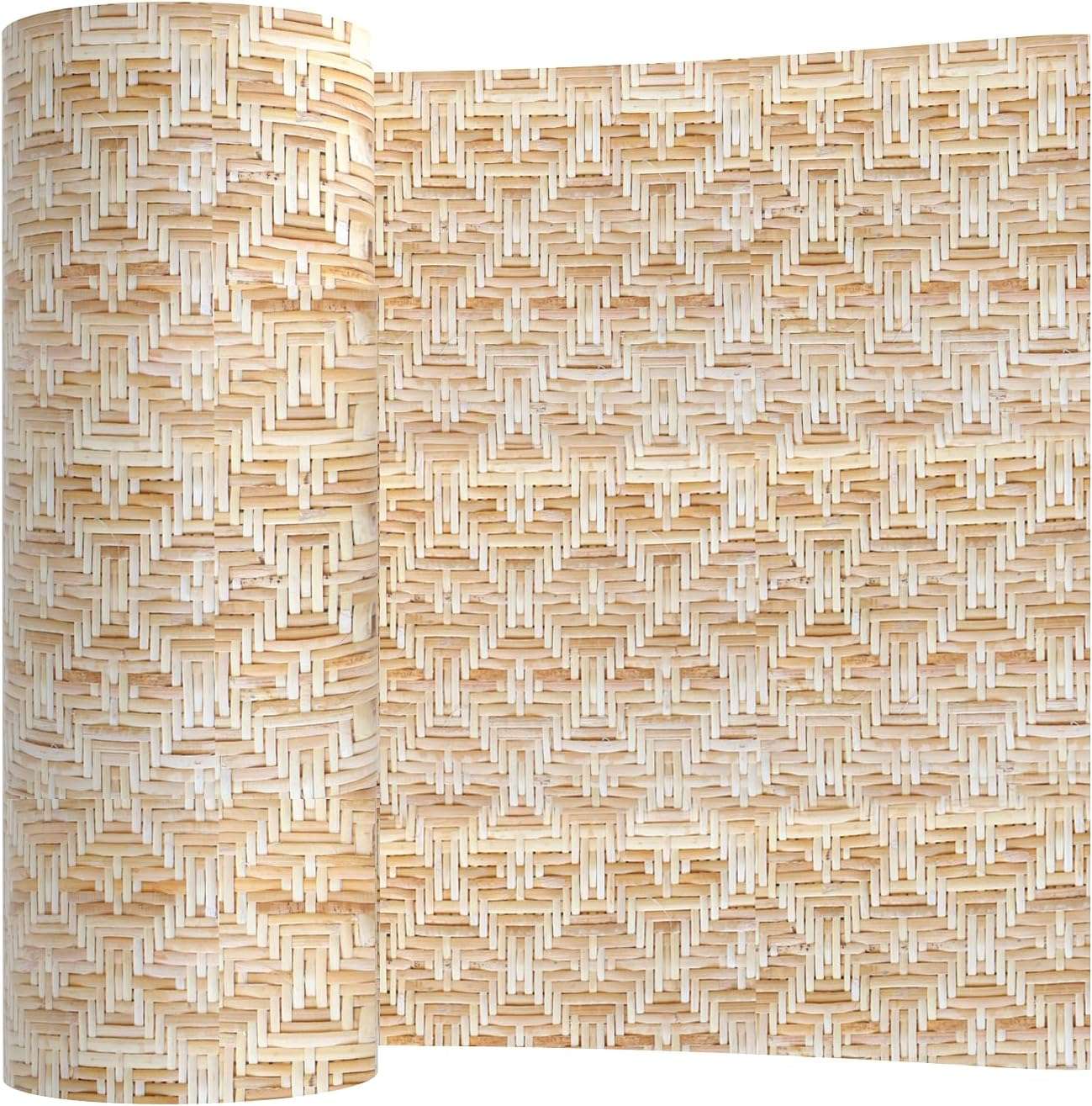 16" x9.8FT Natural Rattan Cane Webbing, Woven Open Mesh