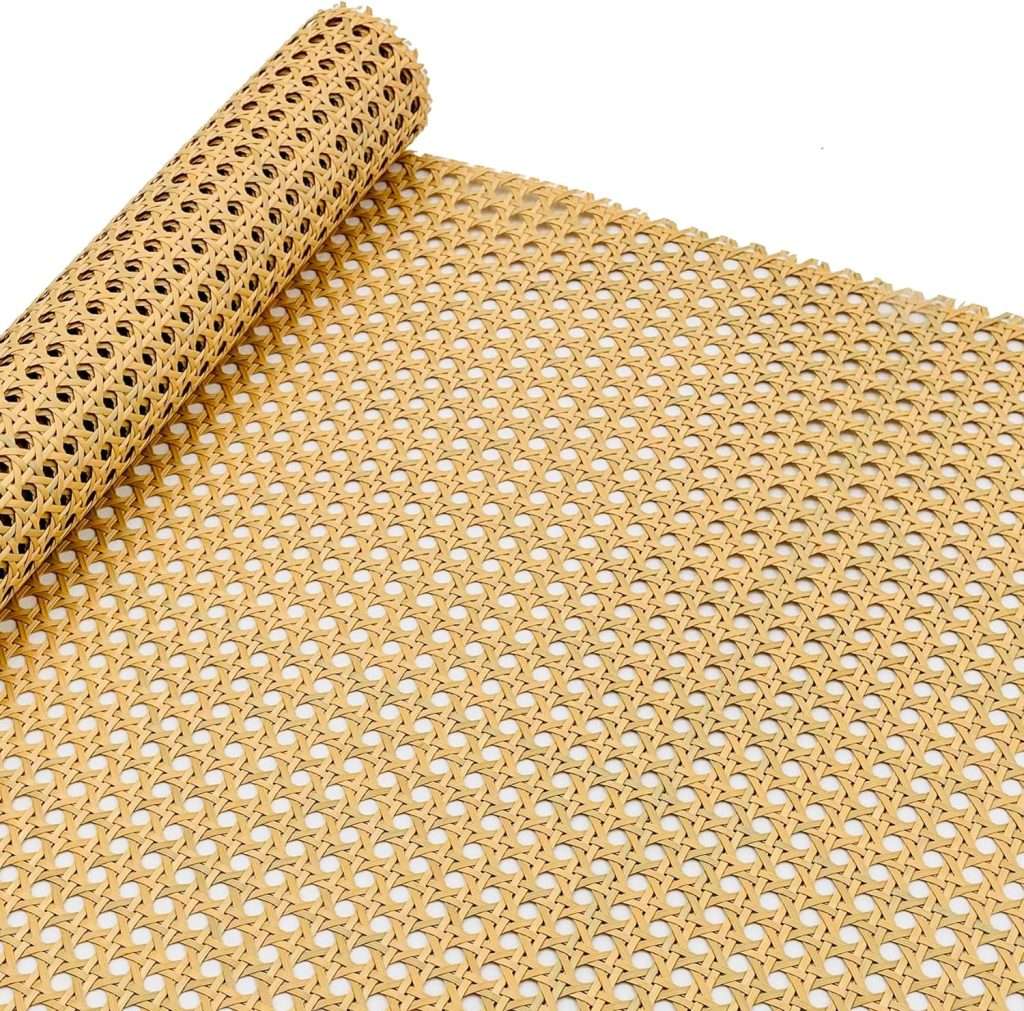 Plastic Rattan Webbing Roll, 16 Inch x 3.3 Feet, Handwoven