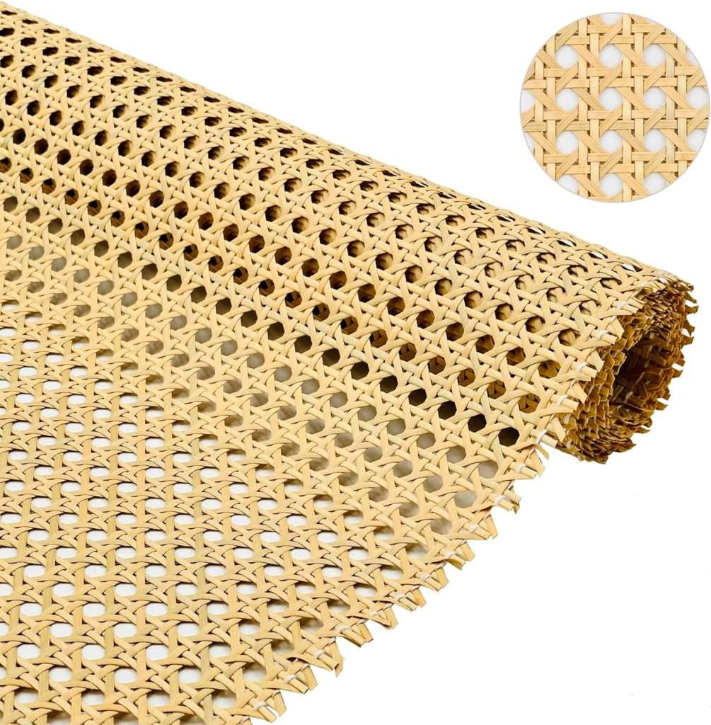 Plastic Rattan Webbing Roll, 16 Inch x 3.3 Feet, Handwoven