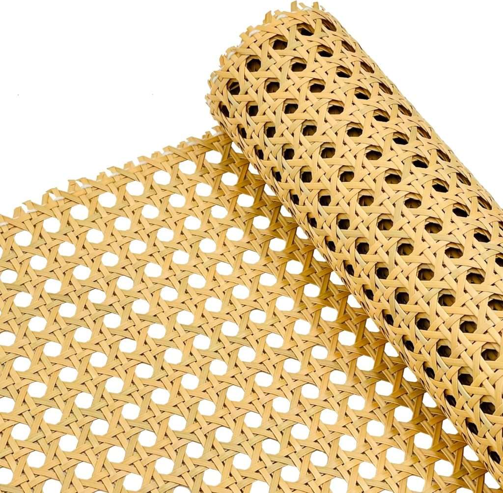 Plastic Rattan Webbing Roll, 16 Inch x 3.3 Feet, Handwoven