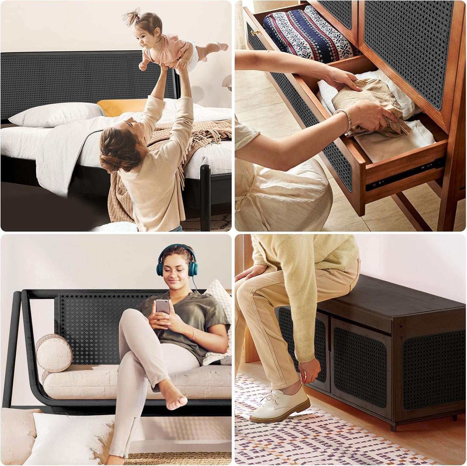 20" x 72" Plastic Cane Webbing, 6 Feet Cane Webbing Roll