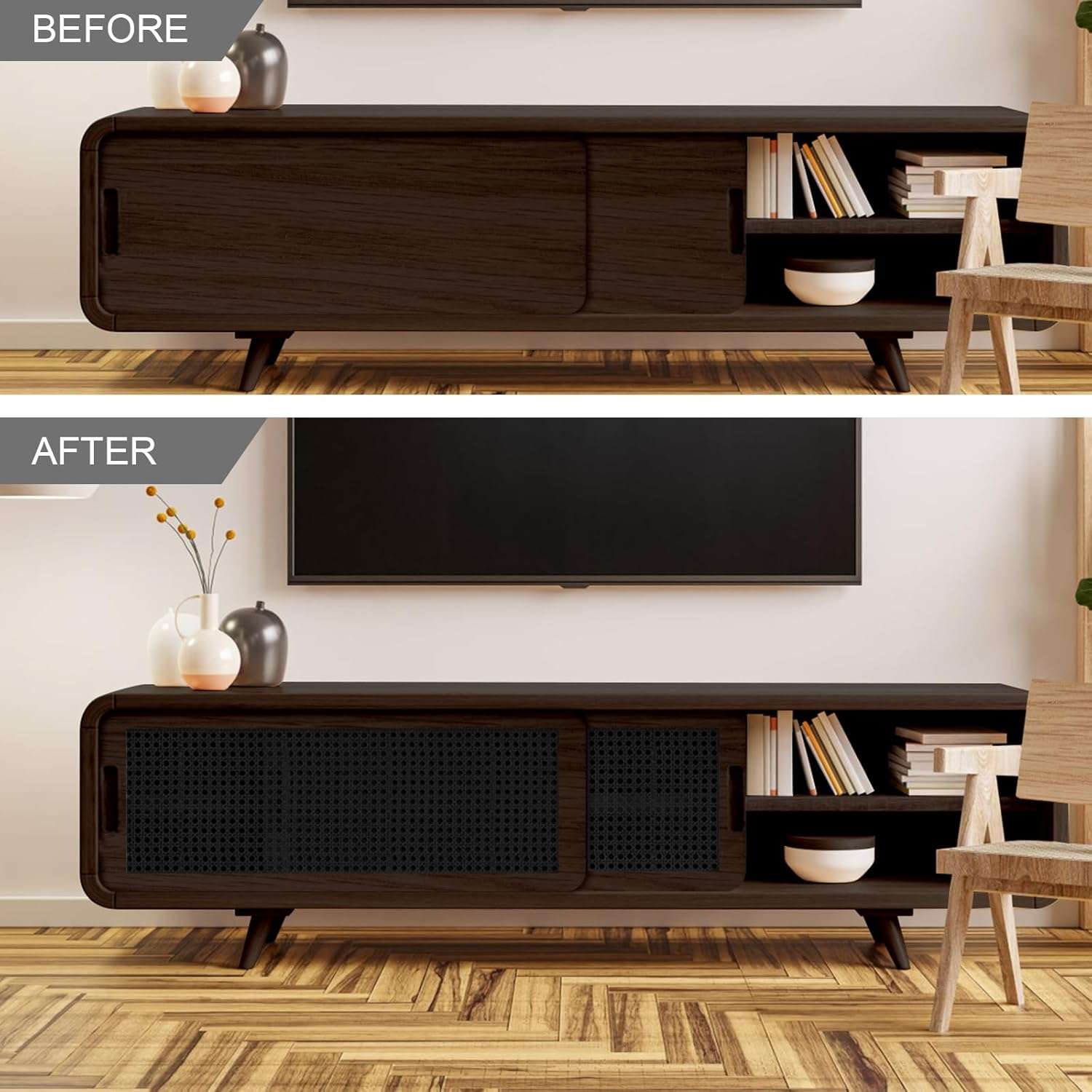 20" x 72" Plastic Cane Webbing, 6 Feet Cane Webbing Roll