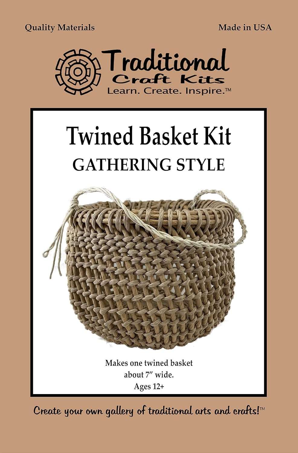 Traditional Craft Kits Twined Basket Kit - Gathering Style - Basket