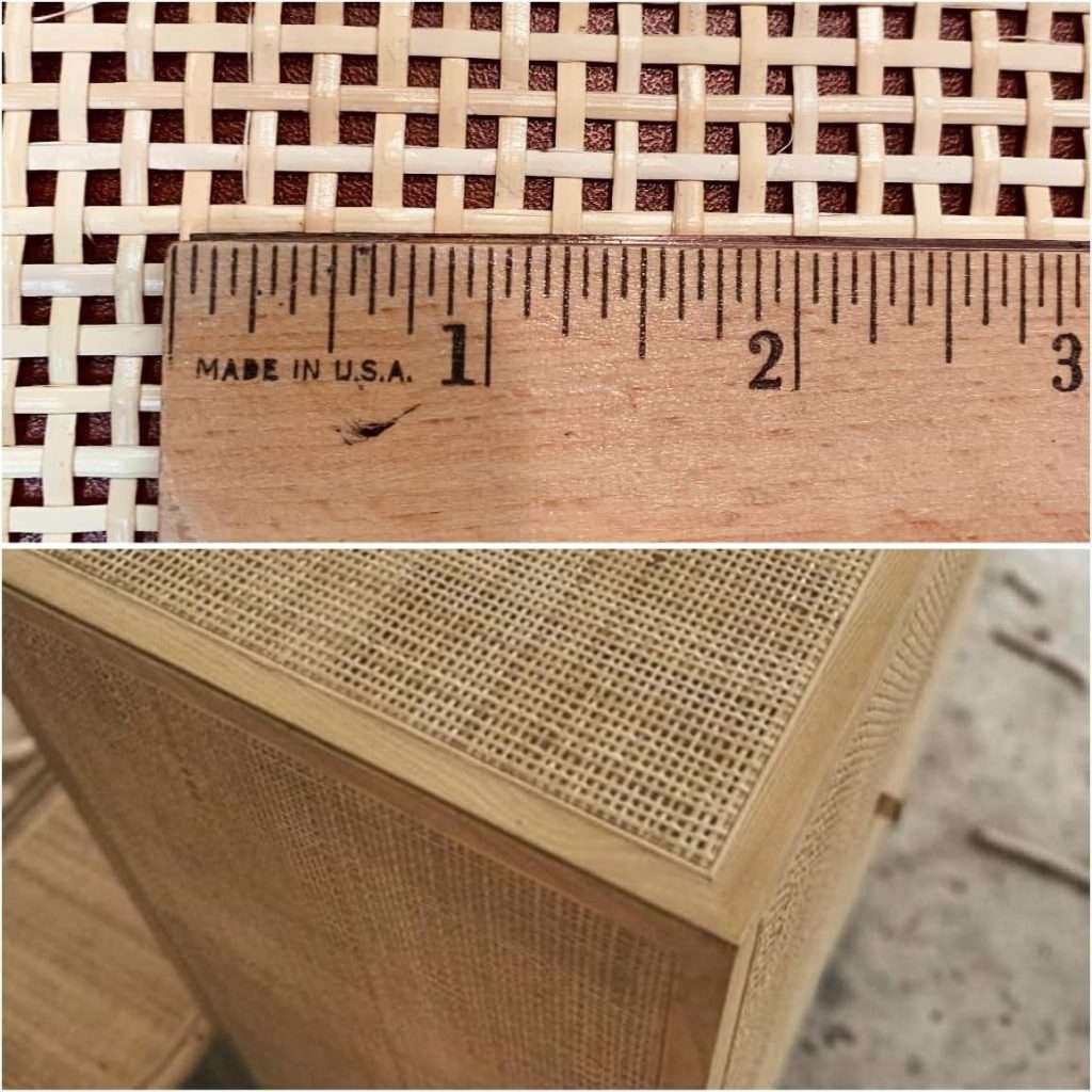 36" Width x 8.3 Feet Length Natural Cane Webbing Large Size