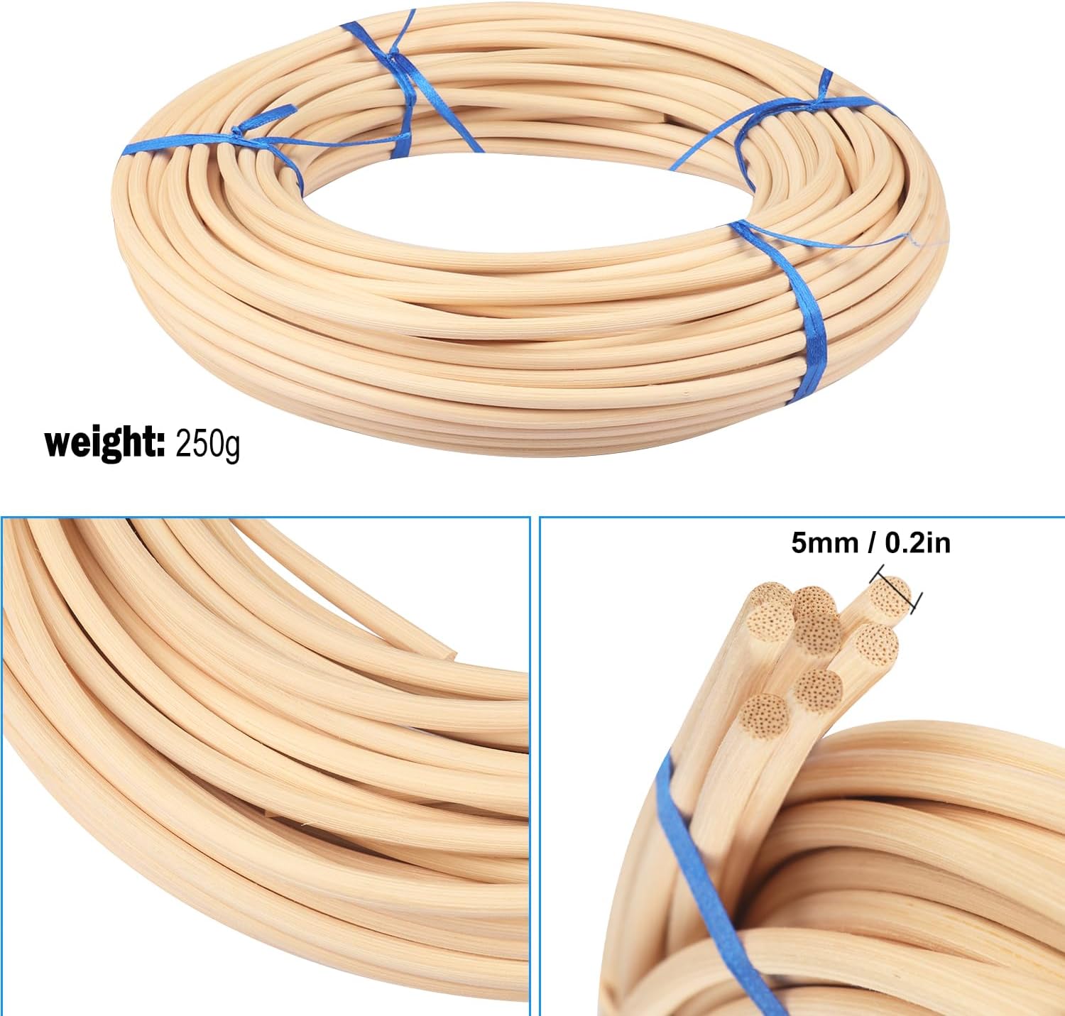 2 rolls # 8 Spline, 66 Ft Each roll Reed Spline, Diameter 0.2 In