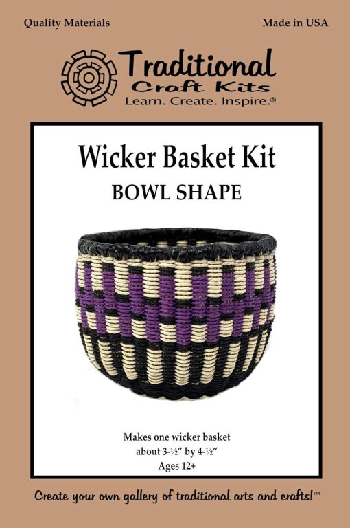 Traditional Craft Kits Wicker Basket Kit - Bowl Shape - Cane Weaving ...